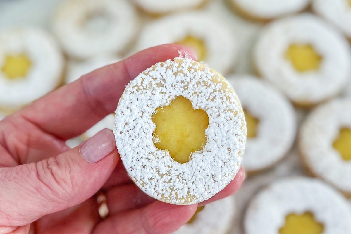 LEMON CURD LINZER COOKIES - The Tasty Chapter